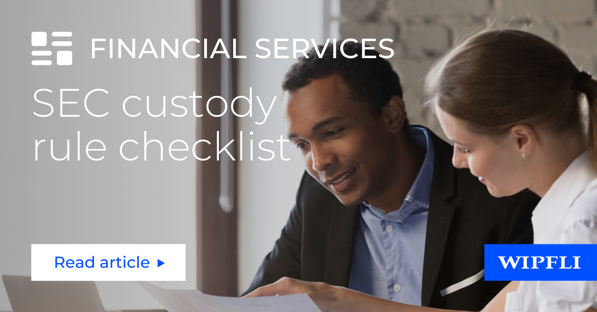 SEC compliance help for registered investment advisors | Wipfli