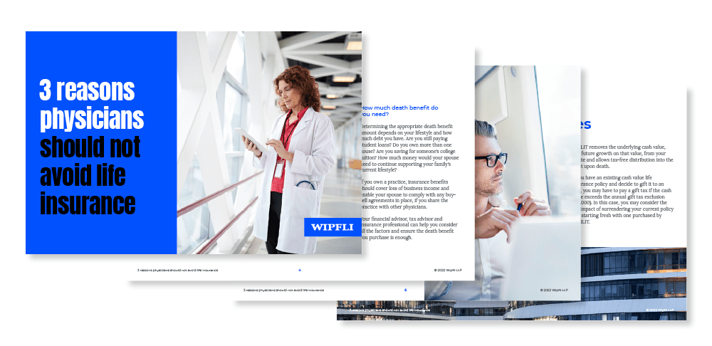 E-book: Why physicians need life insurance - Wipfli