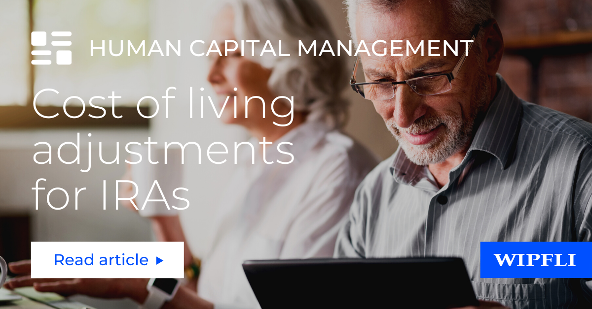 2022 COLA limits quick-reference | Wipfli